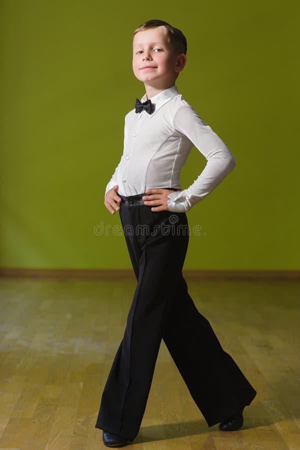 Little Cute Boy Dancing Ballroom Dance Stock Image - Image of romance ...