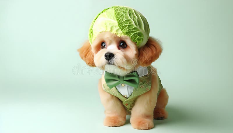Little cute cabbage dog stock image. Image of carnivore - 332495601