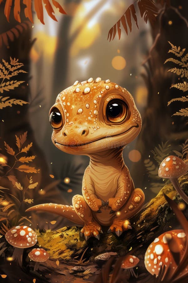 Little Cute Dinosaur Illustration Cartoon Character Stock Illustration ...