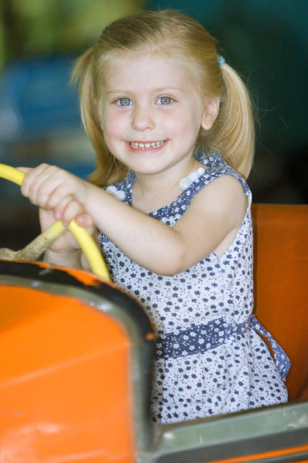 Little Cute Girl Having Fun Stock Photo - Image of playful, portrait ...