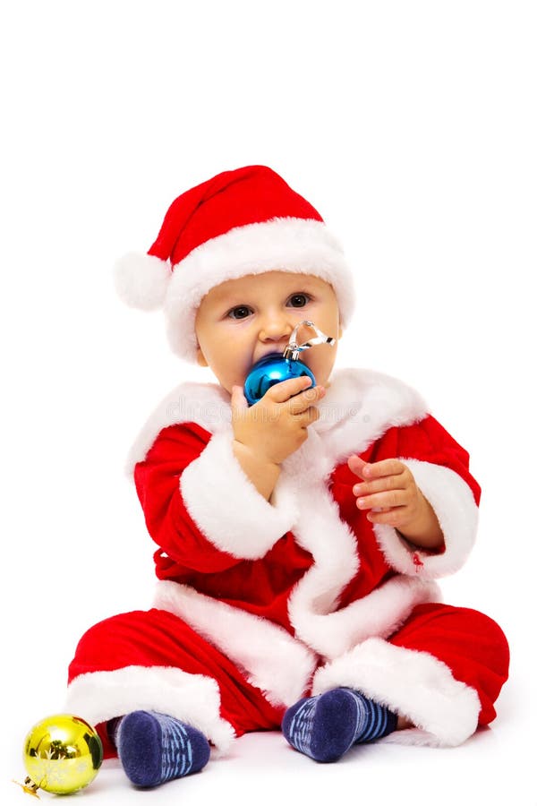 The Little Cute Santa Claus Stock Photo - Image of celebrate, christmas ...