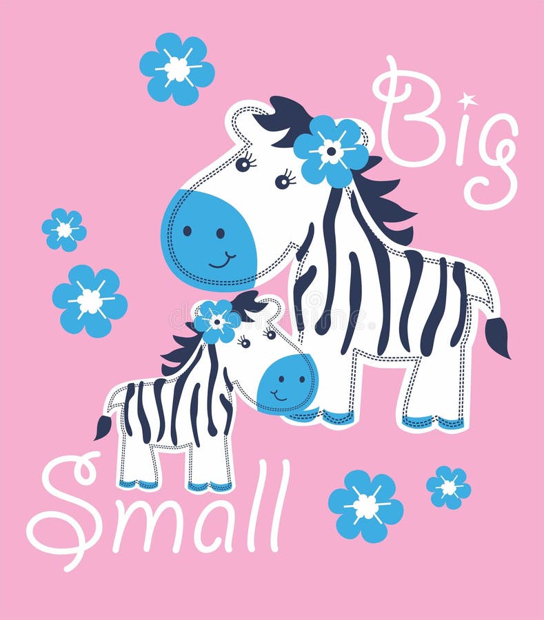 Little Cute Zebra Print Vector Art Stock Vector - Illustration of ...