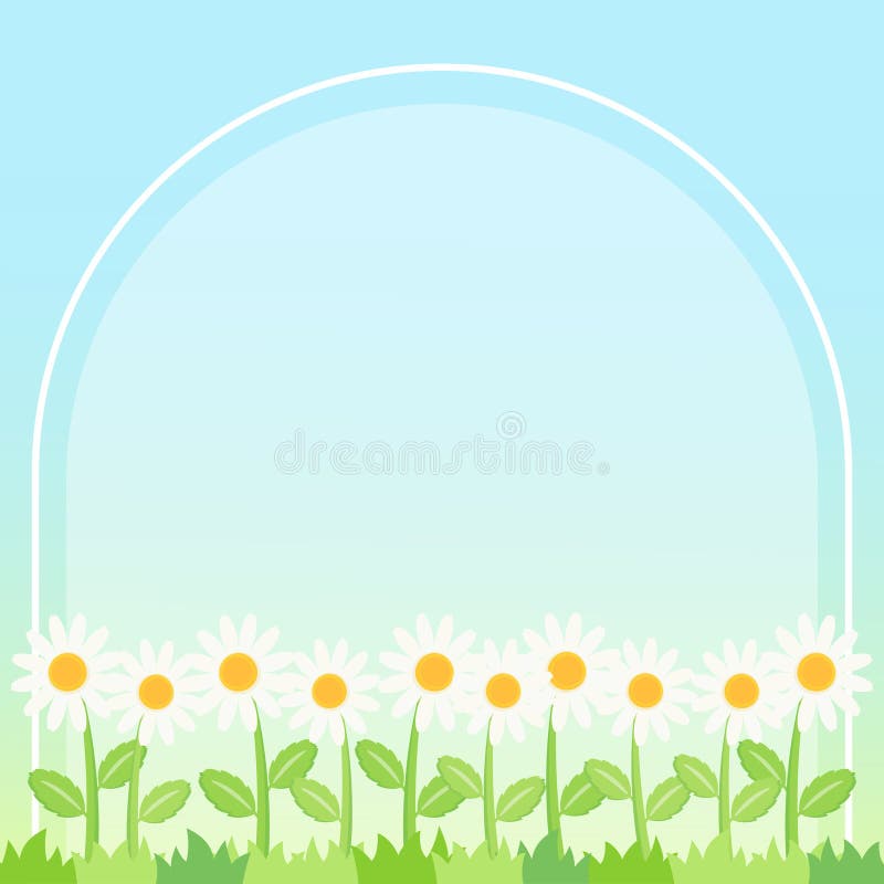 Little daisy arch frame 1 stock vector. Illustration of website - 327544313