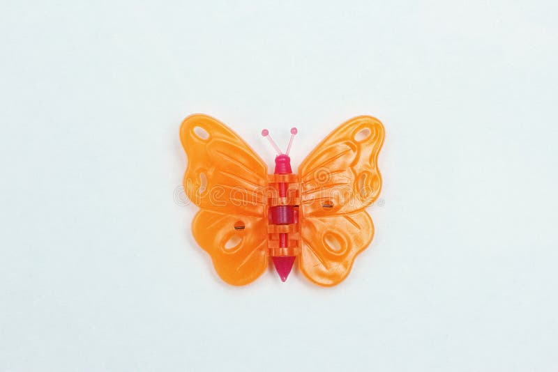 Little Decorative Butterfly Made of Plastic. Stock Photo - Image of ...