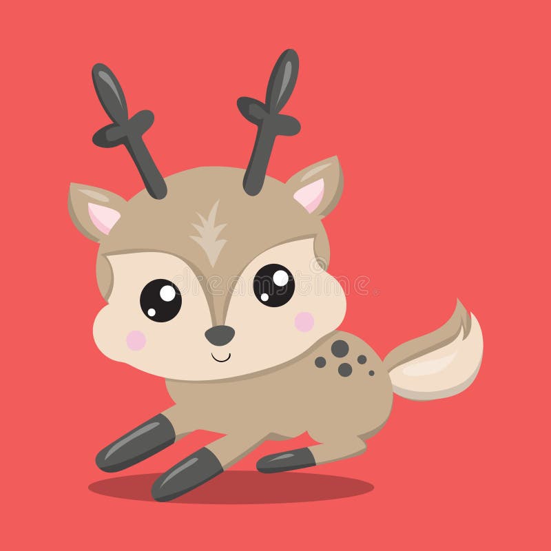 LITTLE DEER CUTE 01 stock vector. Illustration of little - 197985574