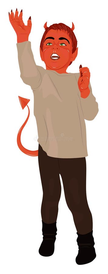 Little demon stock vector. Illustration of fantasy, little - 46385605