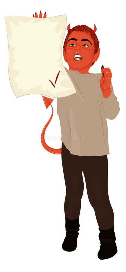 Little demon stock vector. Illustration of devil, hell - 46385546