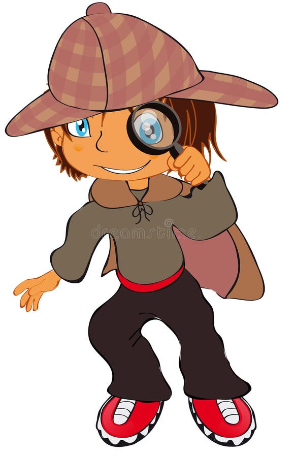 A little detective stock vector. Illustration of detective - 15945911