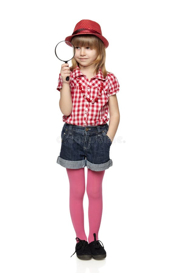 Little Detective Girl Standing Stock Photos - Free & Royalty-Free Stock ...