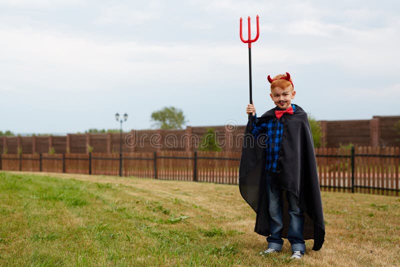 Little devil stock image. Image of demon, child, wizard - 98375407