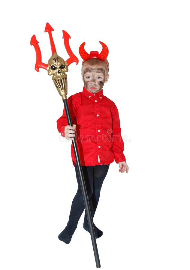 Little devil. stock image. Image of demon, portrait, caucasian - 64394429