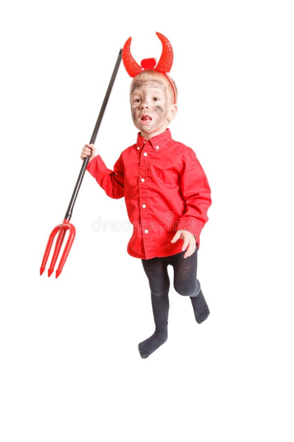 Little devil. stock image. Image of demon, portrait, caucasian - 64394429