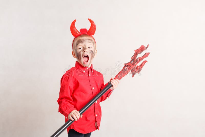Little devil. stock photo. Image of cruel, horned, evil - 64394420
