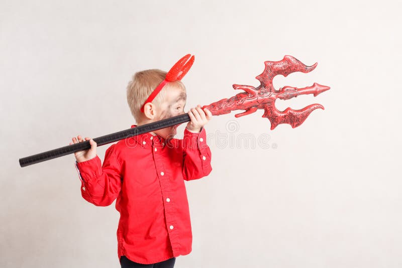 Little devil. stock image. Image of childhood, cheerful - 64394443