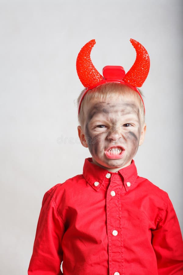Little devil. stock image. Image of cheerful, fear, cute - 64394449