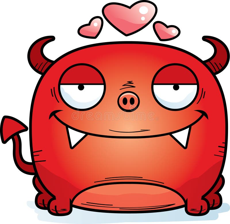 Little Devil in Love stock vector. Illustration of vector - 116184773