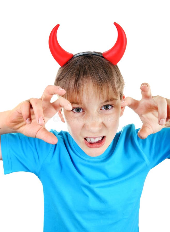 Little Devil stock photo. Image of child, childhood, handsome - 42676426