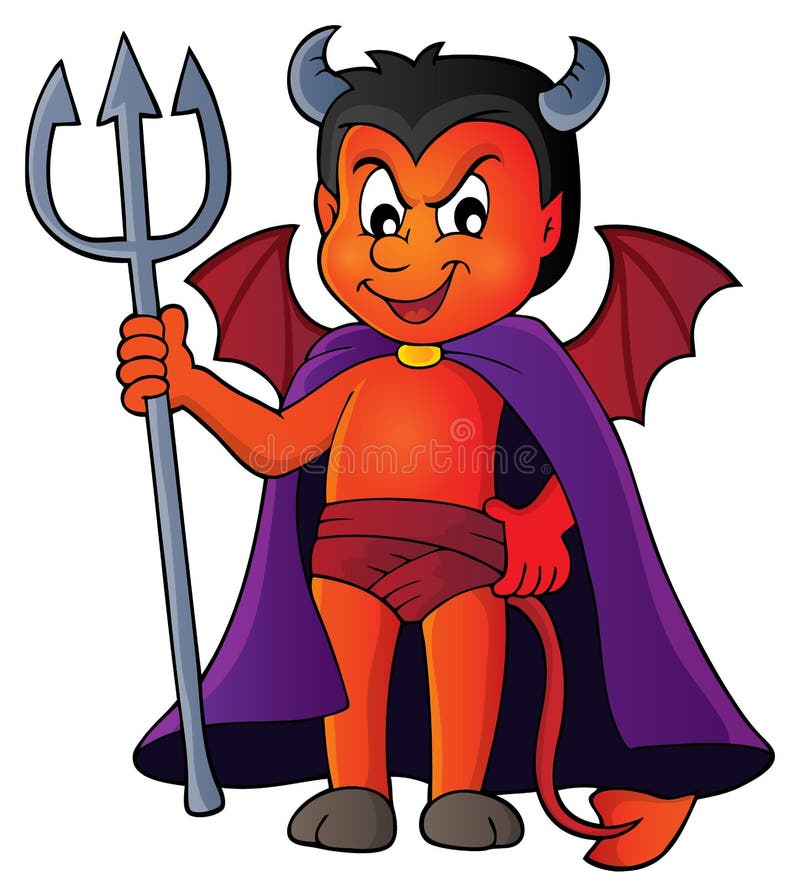 Little devil theme image 1 stock vector. Illustration of wing - 76831894