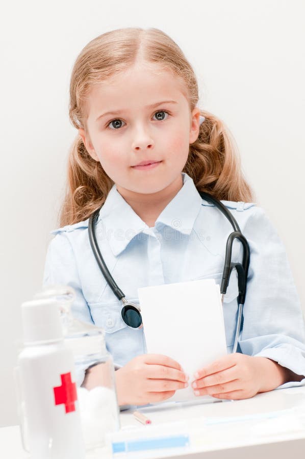 Little doctor stock image. Image of hospital, infection - 15480731