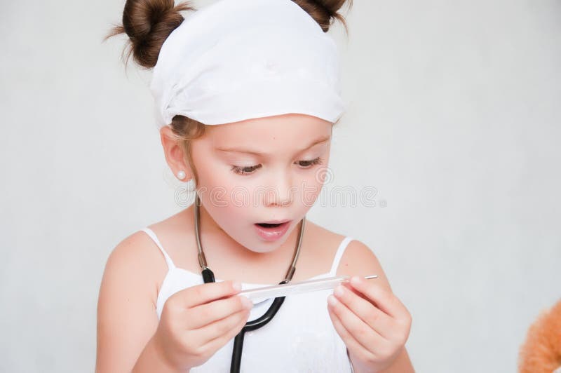 Little doctor stock image. Image of people, girl, care - 18313547