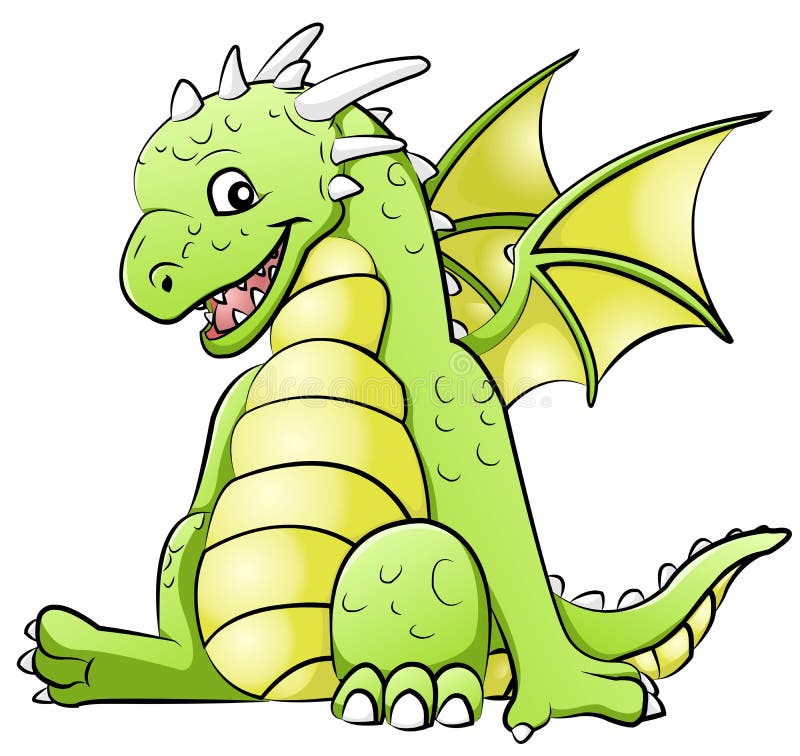 Angry Dragon stock vector. Illustration of green, angry - 11845247