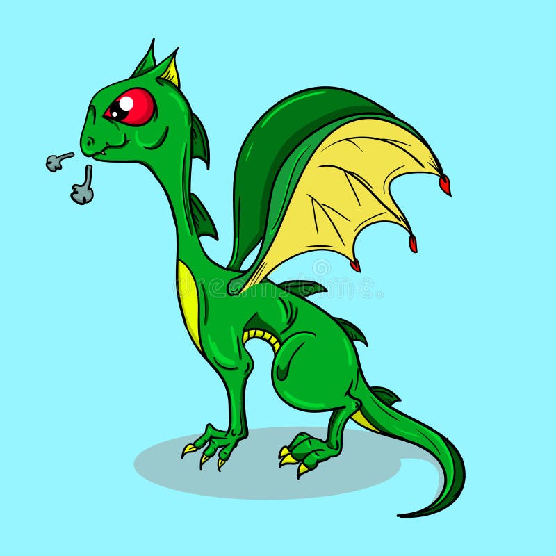 Little dragon stock vector. Illustration of vegitable - 41755251