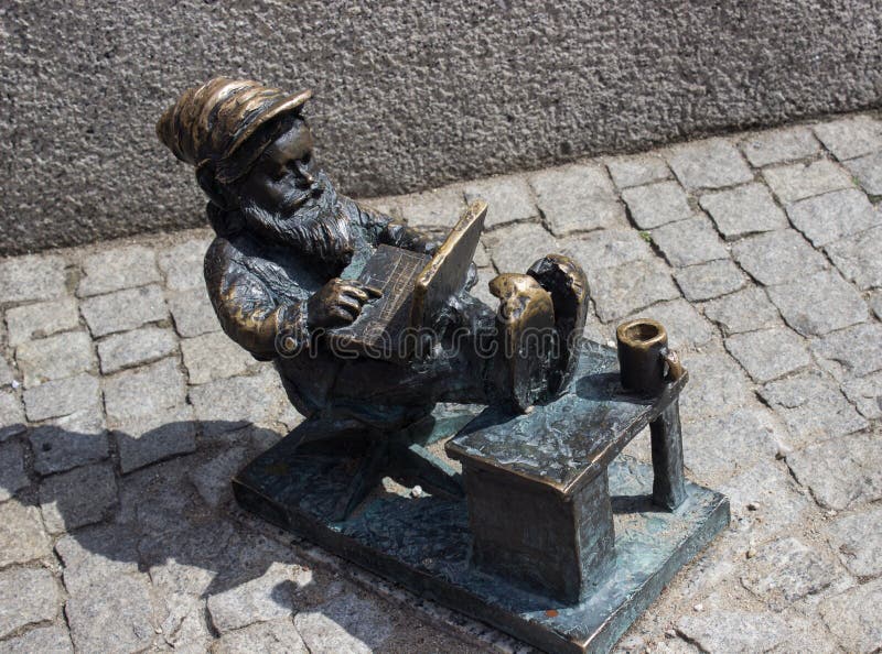 The Little Dwarf Works at the Computer. Stock Photo - Image of computer ...