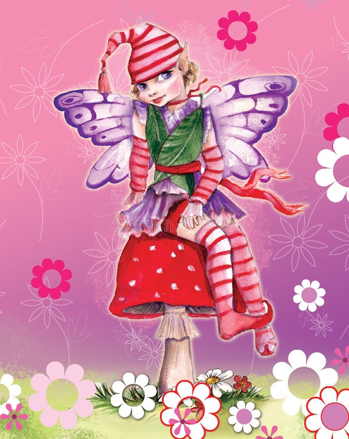 Little elf girl stock illustration. Illustration of fantasy - 8703714