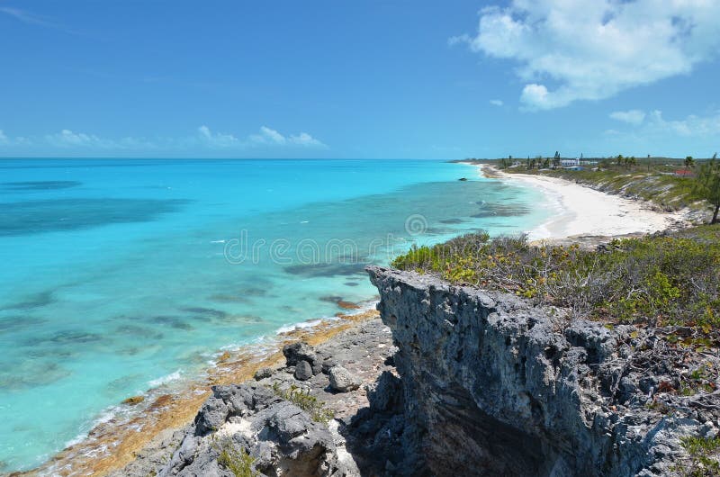 A Beach of Little Exuma, Bahamas Stock Image - Image of turquoise ...