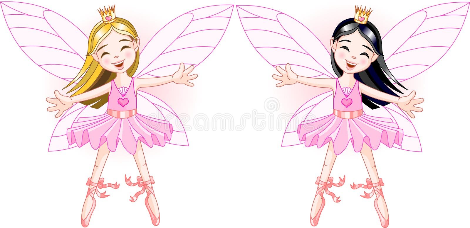 Two cute fairies stock vector. Illustration of fairy - 32893572