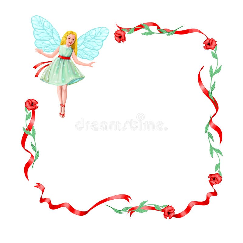 Fairy tale border stock illustration. Illustration of jester - 4022376