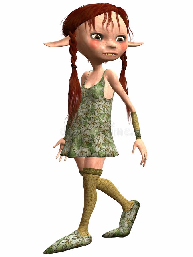 Female Troll Holding a Big Club Stock Vector - Illustration of ogre ...