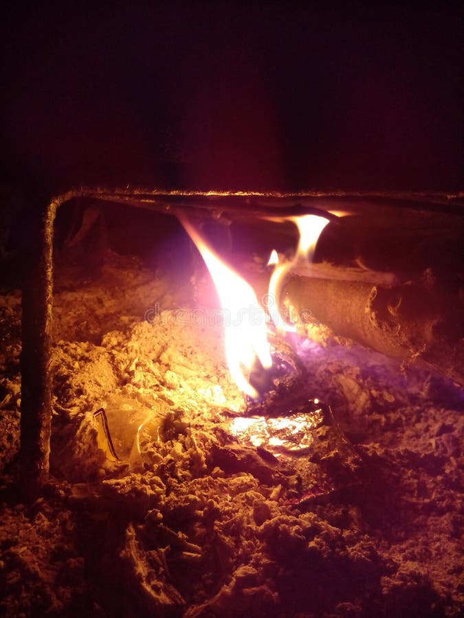 Little Fire from Burning Incense in Close Up Stock Photo - Image of ...