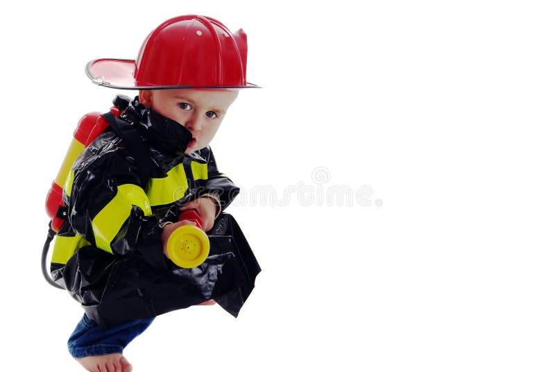 Little Fire Fighter Toddler Stock Image - Image of costume, game: 8764021
