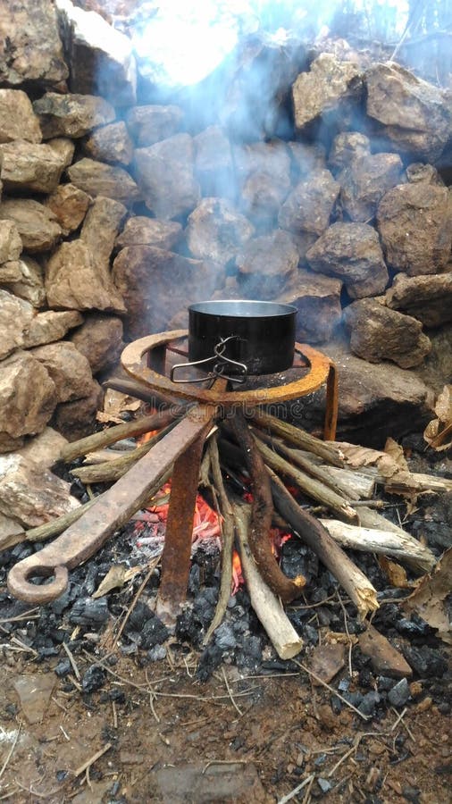 Little fire stock photo. Image of campfire, small, bushcraft - 95334314