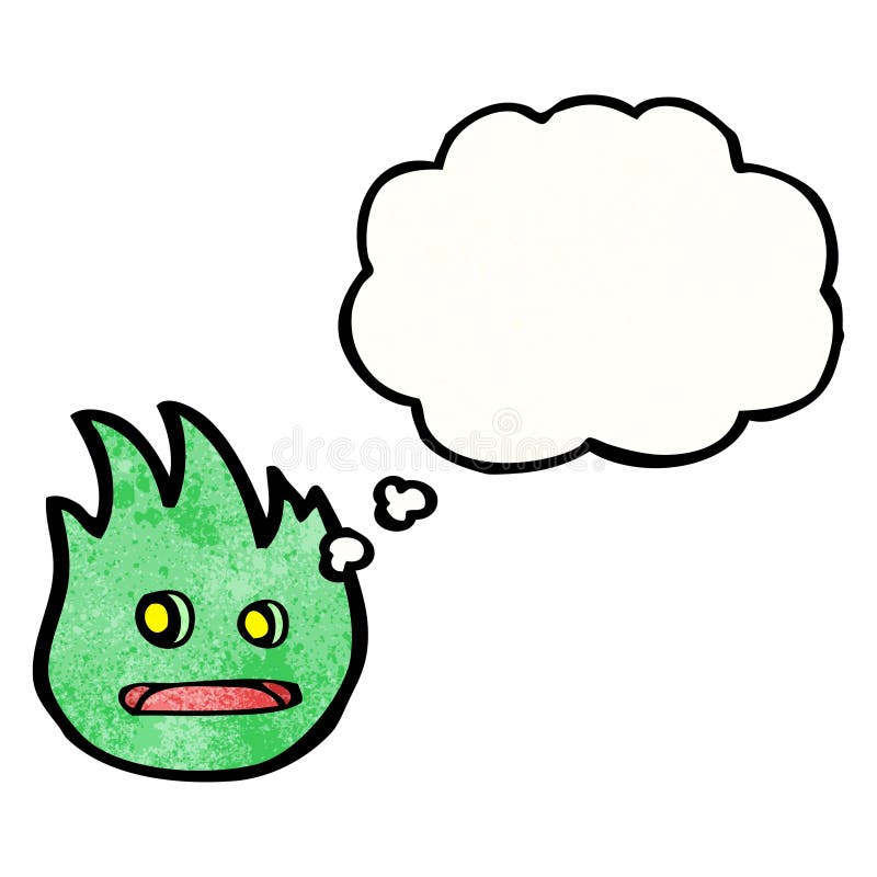 Little Flame Monster Cartoon Stock Vector - Illustration of hand ...