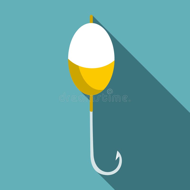 Little Floating Bobber Icon, Flat Style Stock Vector - Illustration of ...
