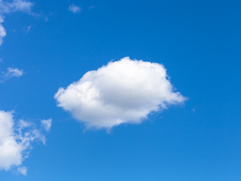 Little Fluffy Cloud in Summer Blue Sky Stock Photo - Image of small ...