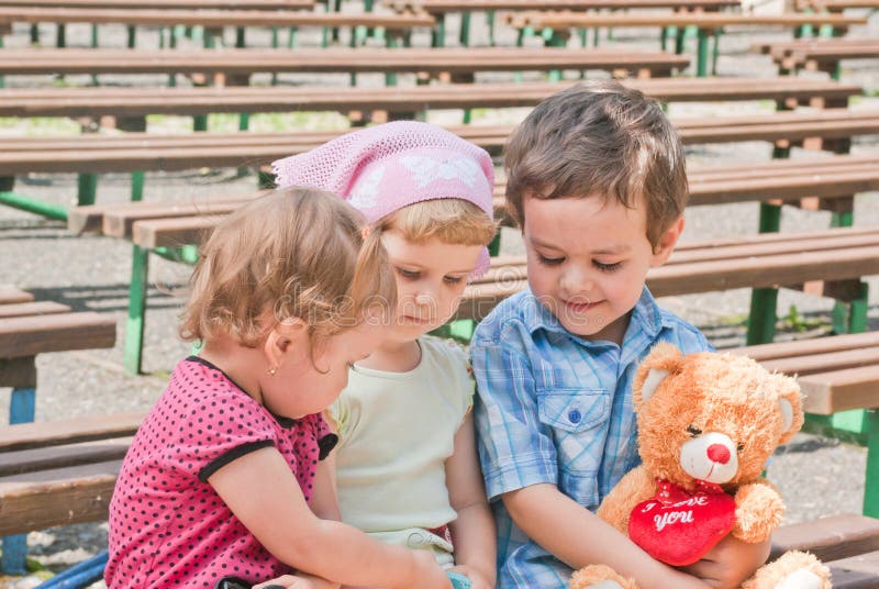 Little friends stock photo. Image of smiling, adolescence - 15130672