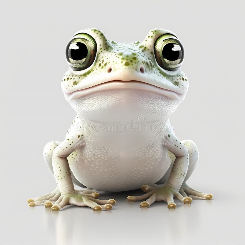 Little Frog Cartoon. Generative AI Stock Illustration - Illustration of ...