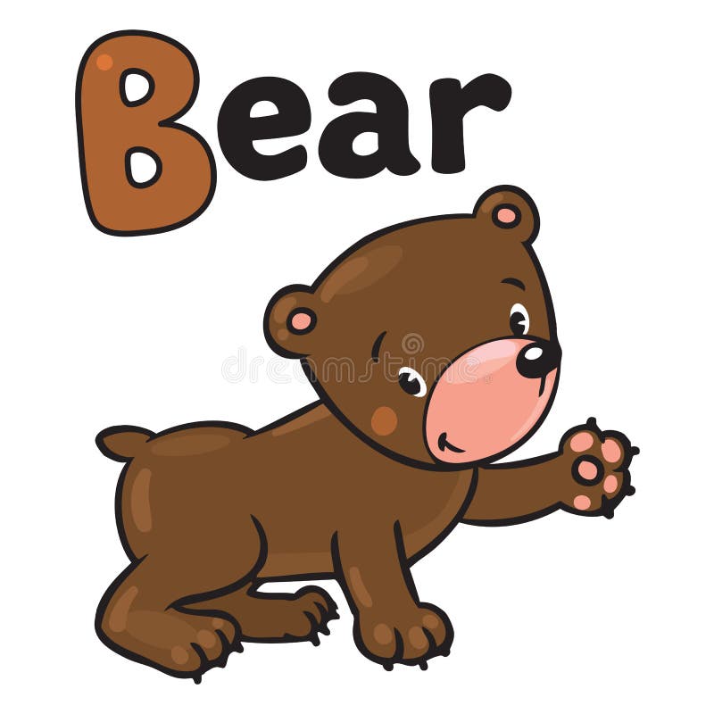 Little Funny Bear, for ABC. Alphabet B Stock Illustration ...