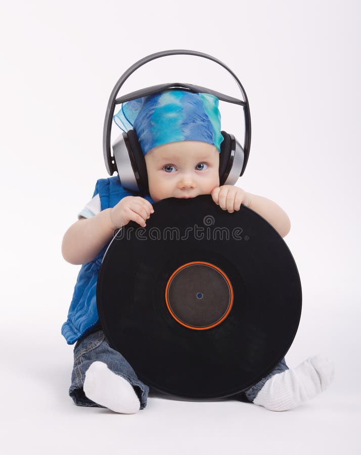 Little Funny Dj on White Background Stock Image - Image of adorable ...