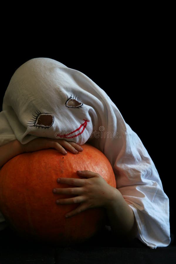 Little, funny ghost stock image. Image of playing, night - 1235909