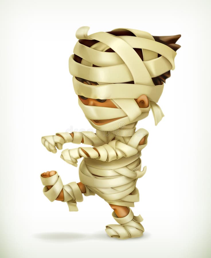 Little funny mummy stock vector. Illustration of cartoon - 59139048