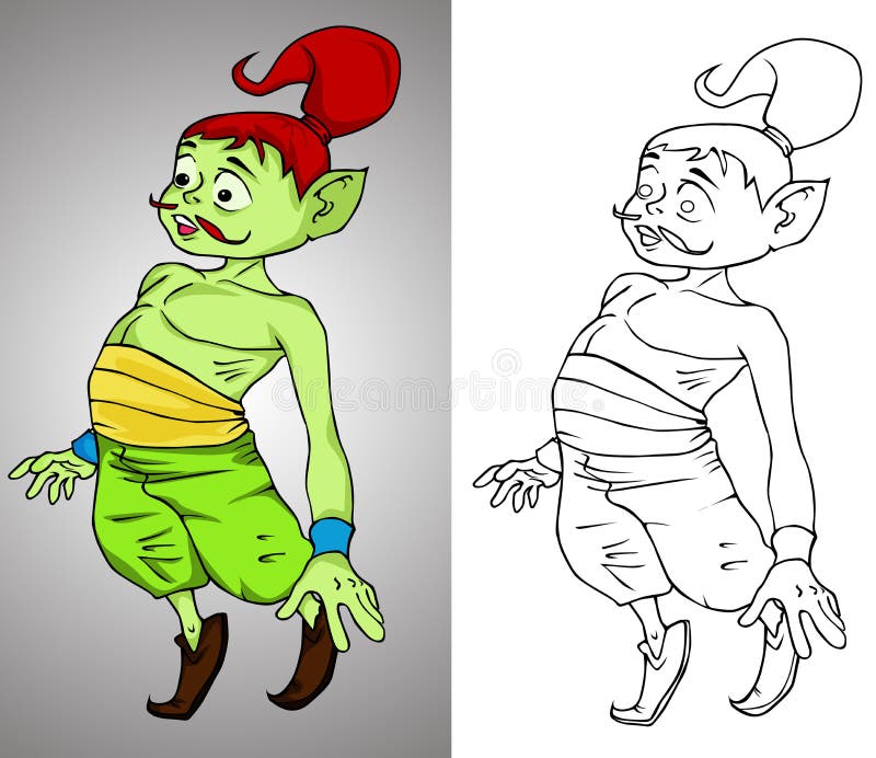 Little genie jinn stock illustration. Illustration of arabian - 58419174