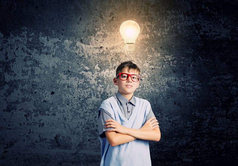 Little genius stock photo. Image of brain, cute, educational - 41642394