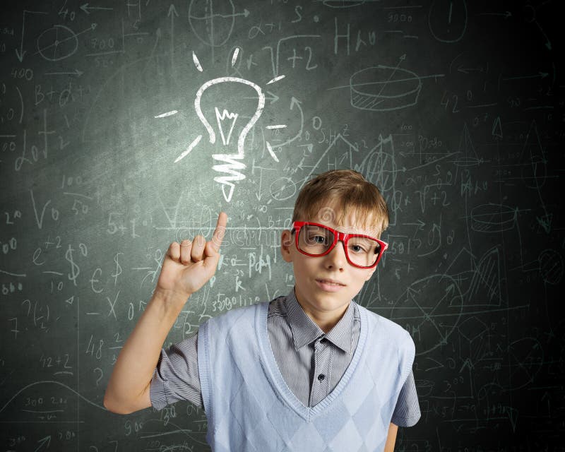 Little genius stock image. Image of expression, intelligent - 41842867