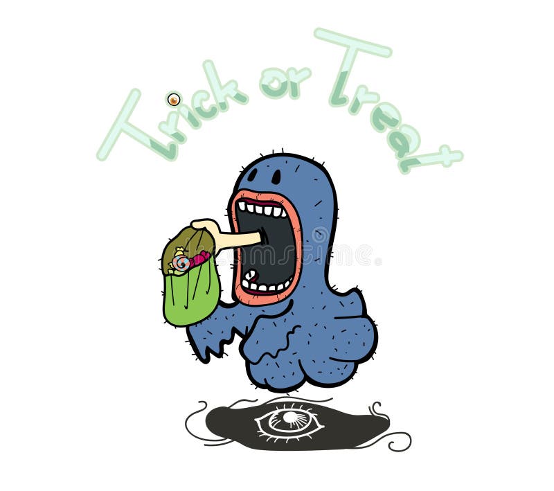 Little Ghost Happy in Halloween Stock Vector - Illustration of design ...