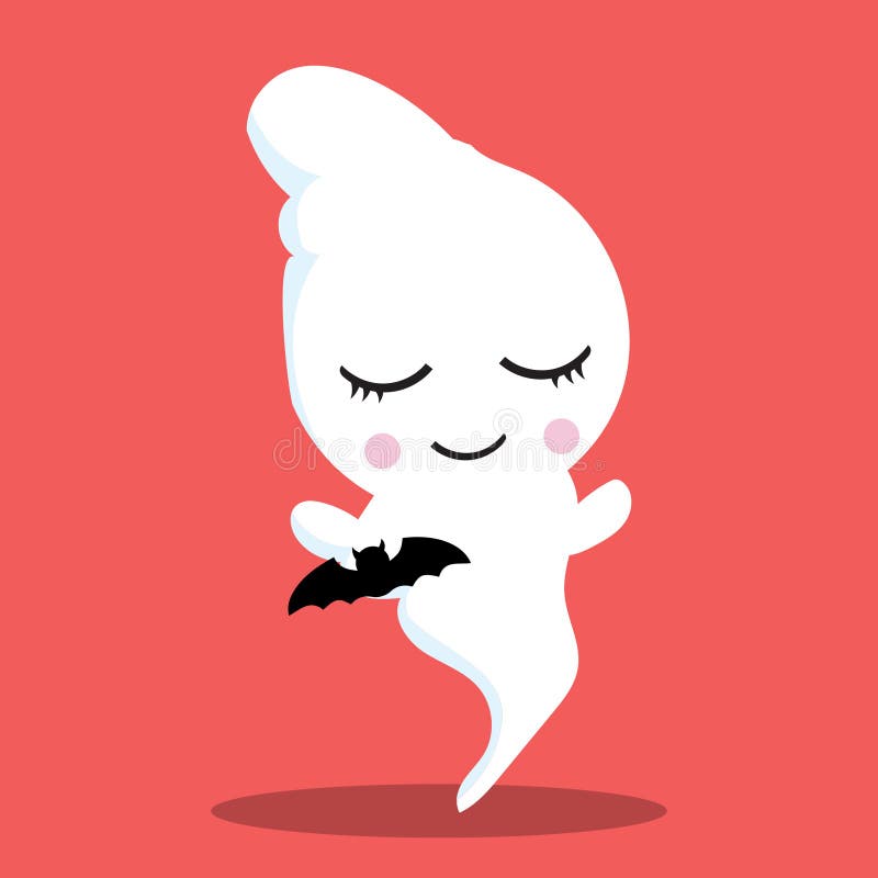 Little ghost red 01 stock vector. Illustration of graphic - 197985653