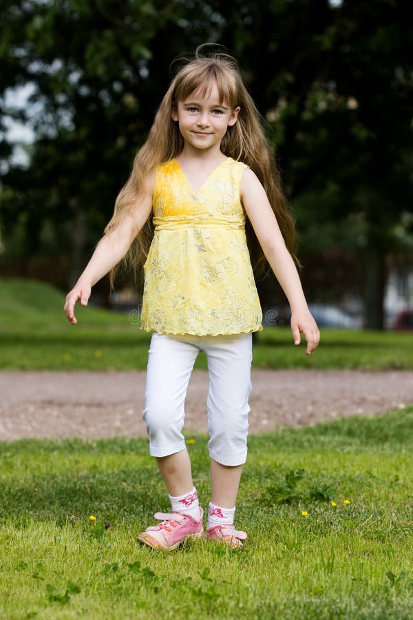 Little girl stock image. Image of human, little, brown - 10008667